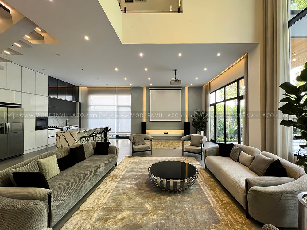 Modern and classic villa interior design - modern villa