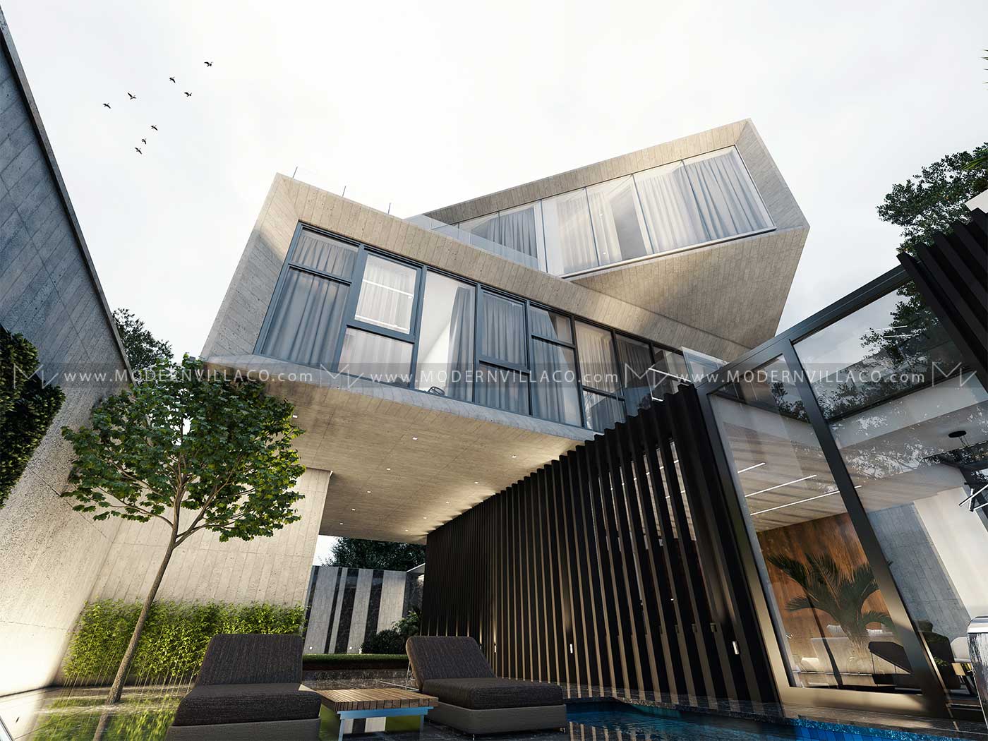 Triplex villa project in Kordan | MODERN VILLA