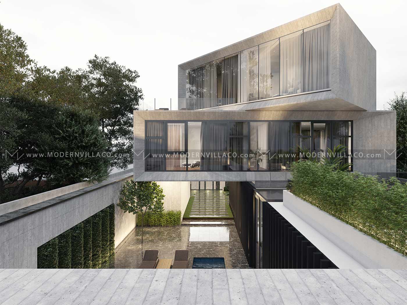 Triplex villa project in Kordan | MODERN VILLA