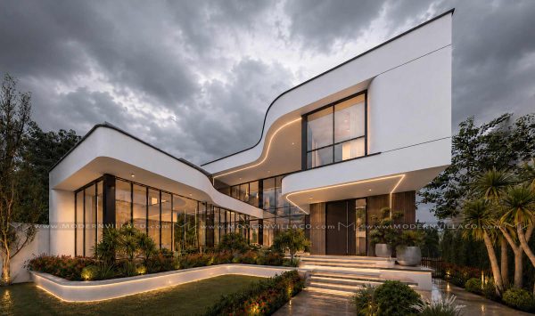 Inside a 400 sqm Luxury Duplex Villa in Dubai with Stunning Curved ...
